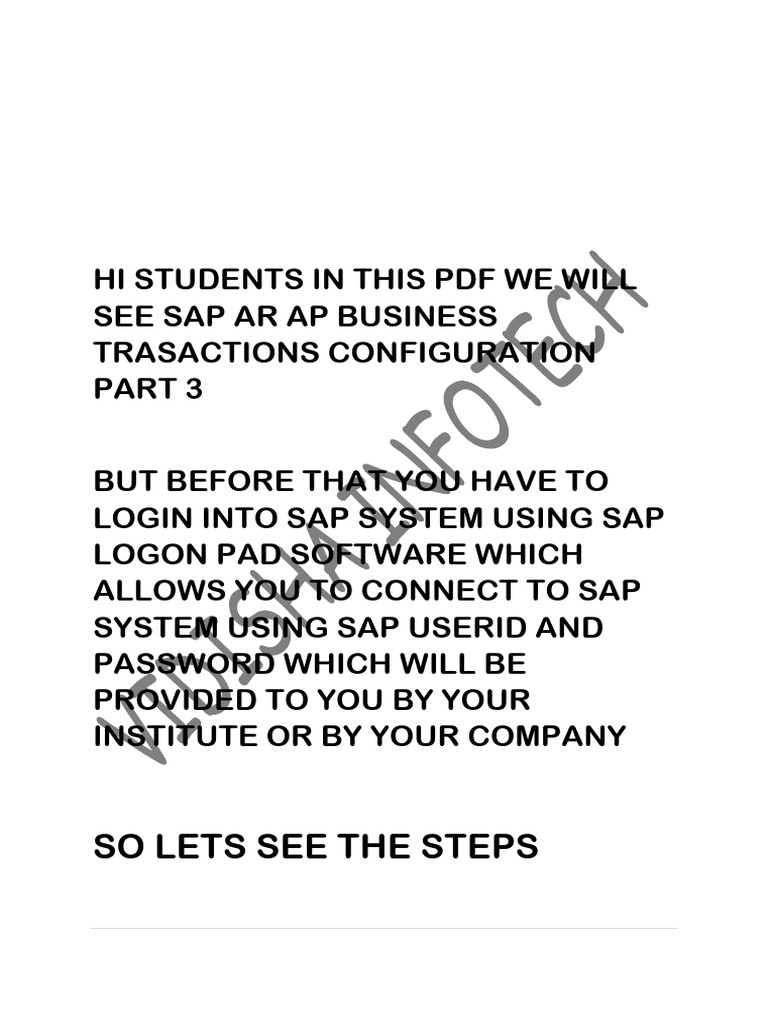 Sap Ar AP Business Transaction Part 3 | PDF | Debits And Credits | Business