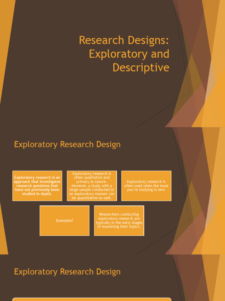 Research Designs - Exploratory, Descriptive, Correlational Designs ...
