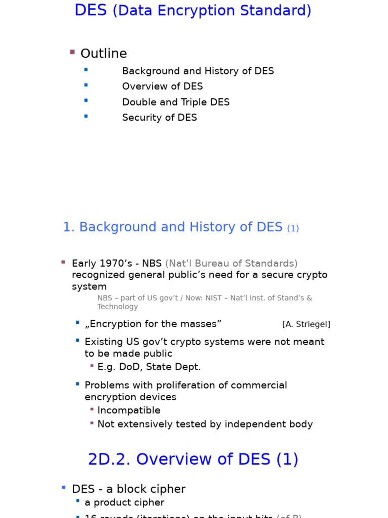 Module 2 Symmetric Des Aes | PDF | Military Communications | Cryptography