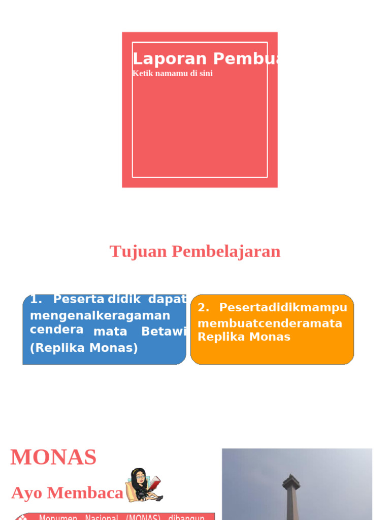 Laporan Pembuatan Replika Monas | PDF