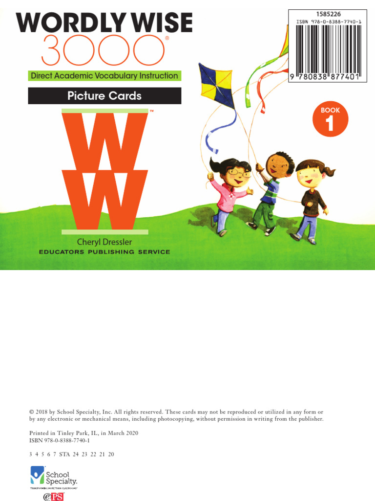 Wordly Wise 3000 Book 1 Picture Cards | PDF