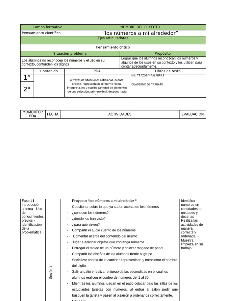 Plan Octubre 7-11 | PDF