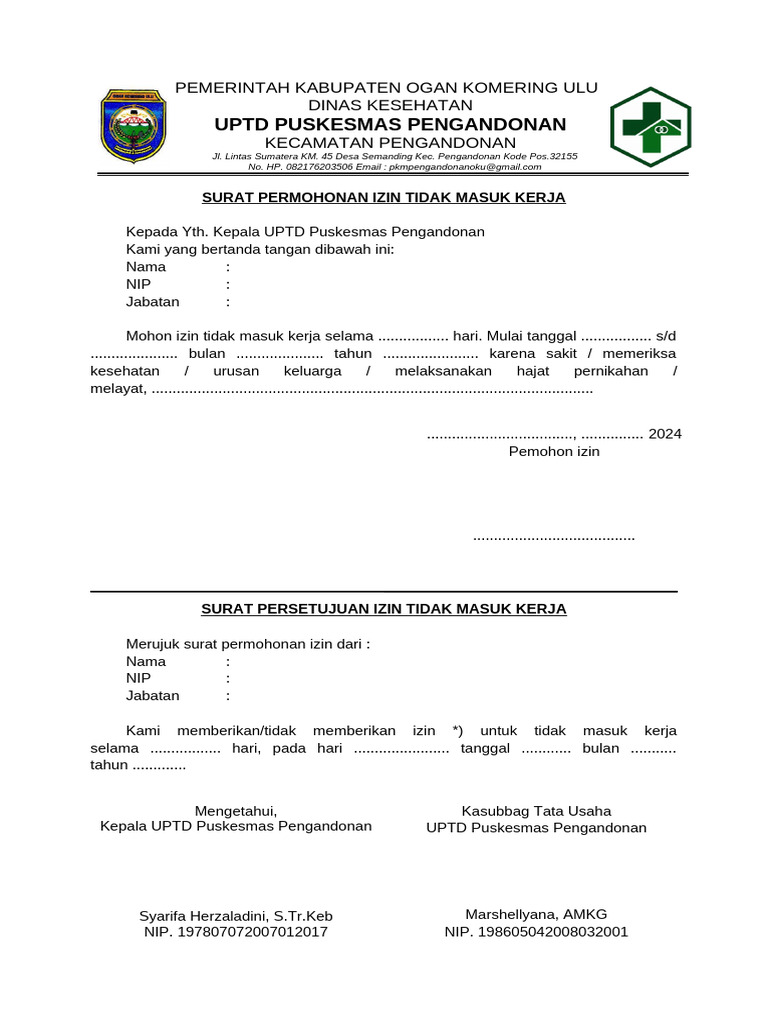 Blangko Format Surat Izin PNS | PDF