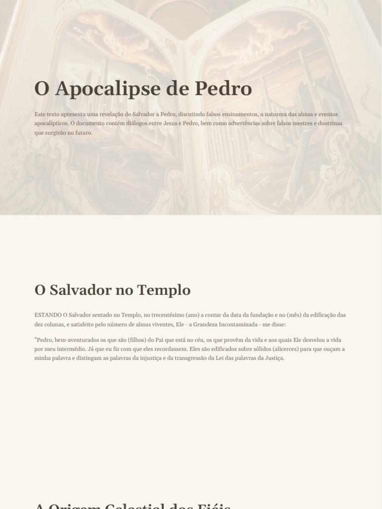 O Apocalipse de Pedro | PDF | Imortalidade | Alma