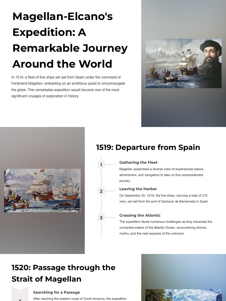 Timeline of Magellan-Elcano's Expedition. | PDF | Water Transport ...