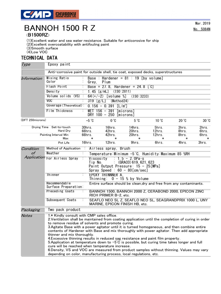 BANNOH_1500_R_Z CMP | PDF | Paint | Materials