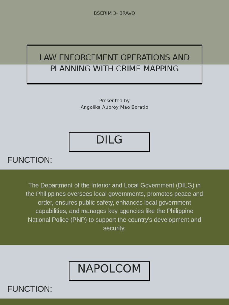 Law Enforcement Operations and Planning With Crime Mapping: Bscrim 3 ...