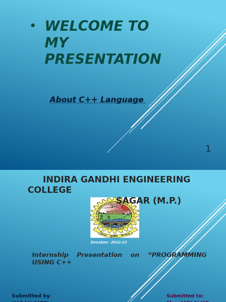 ka c++ ppt | PDF | Pointer (Computer Programming) | C++