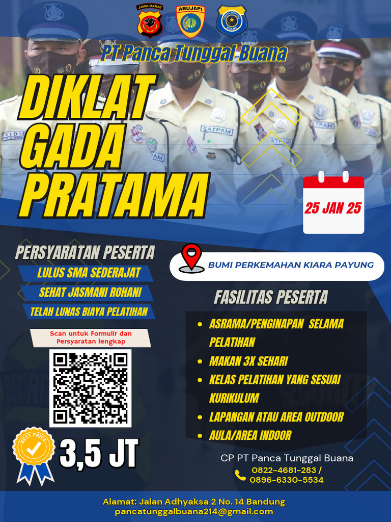 Flyer Pendaftaran Diklat Gada Pratama PTB (Update) | PDF