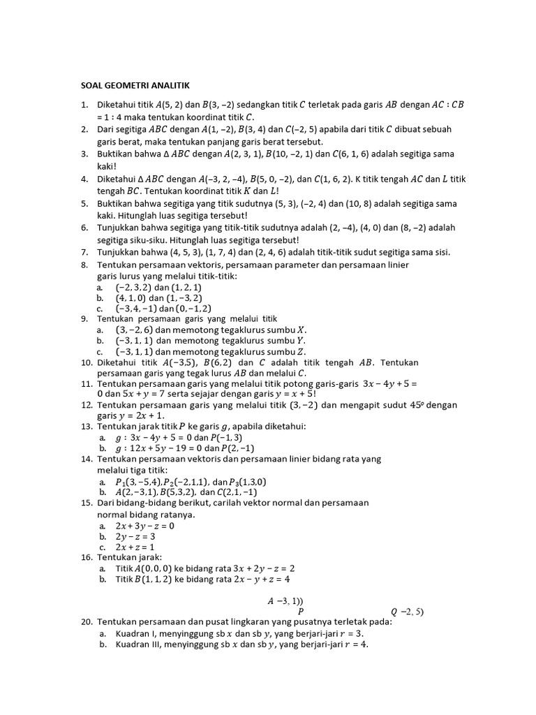 Soal Geo Analit | PDF