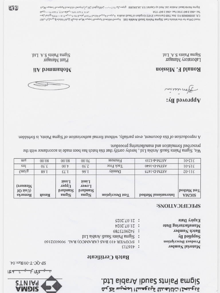 BATCH Certificate APCS-1B | PDF