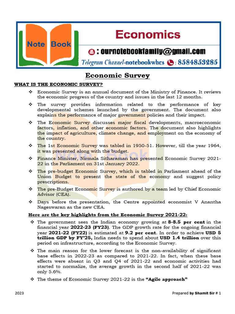 20. ECONOMIC SURVEY | PDF | Gross Domestic Product | Economics