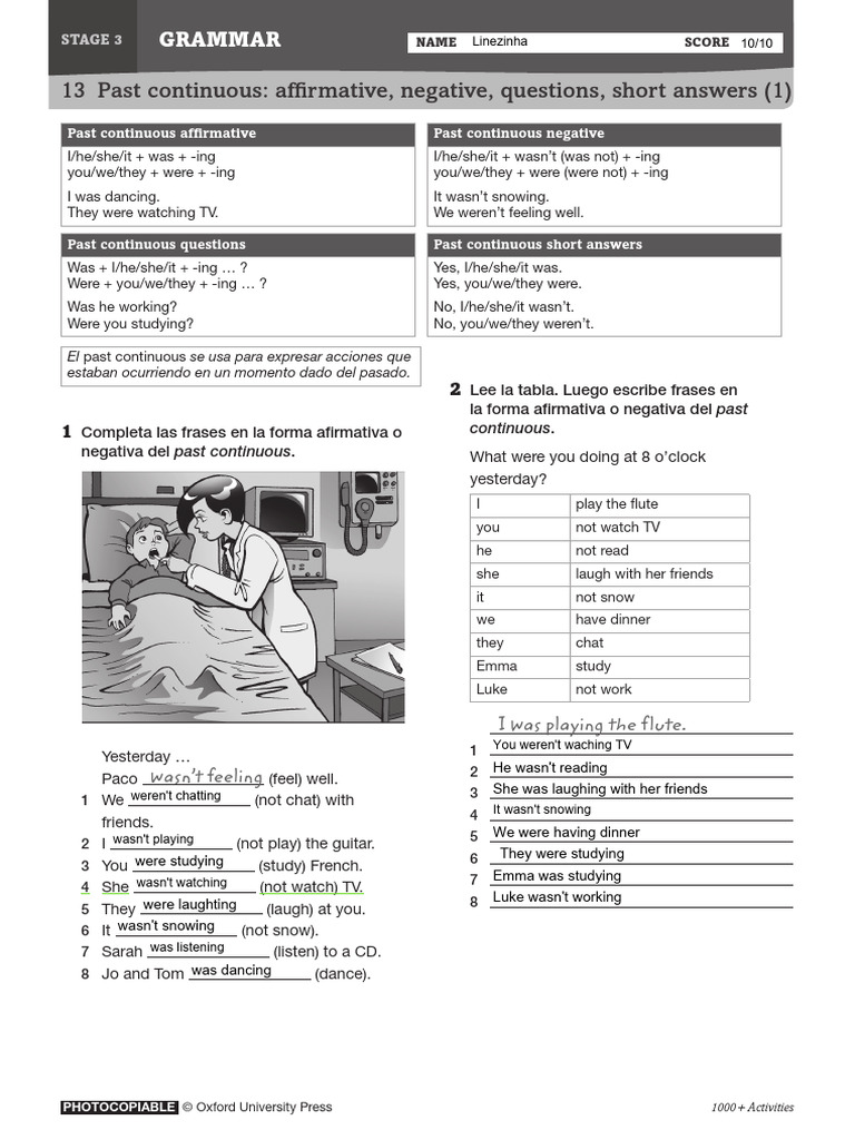 Past Progressive Questions | PDF