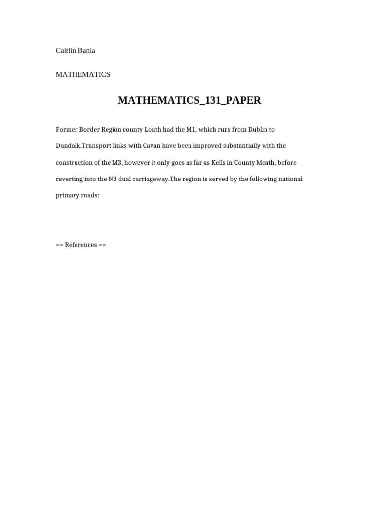 Irish Transport Infrastructure | PDF