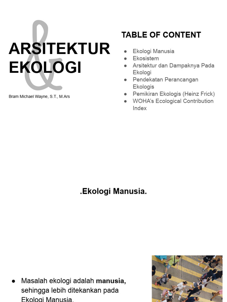 Arsitektur dan Ekologi | PDF