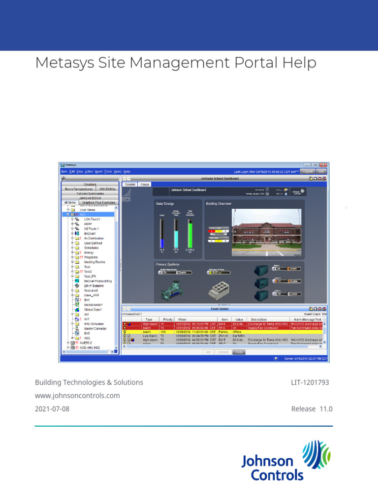 Metasys UI | PDF | Computer Network | Menu (Computing)