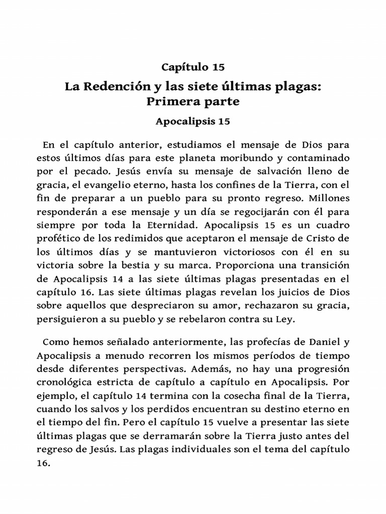 Capítulo - 15 La Redención y Las Siete Últimas Plagas - Prime | PDF ...