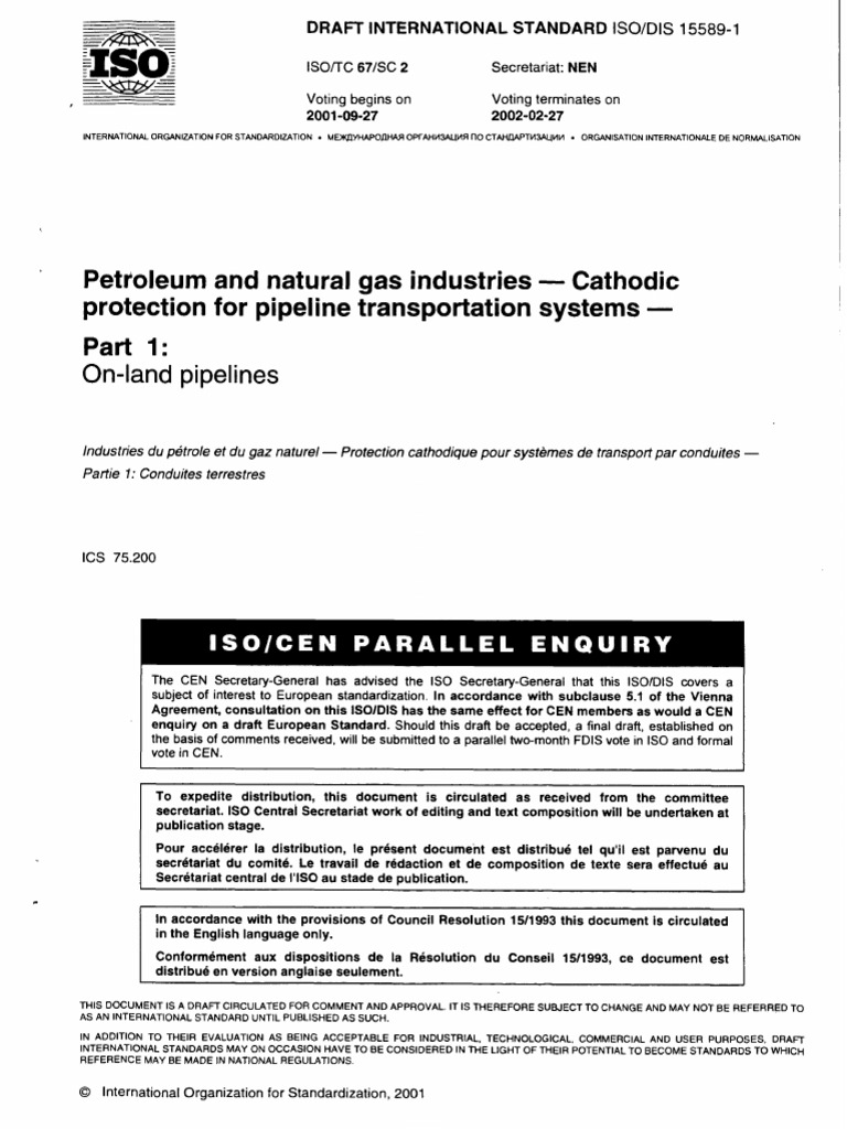 Iso - TC67 - 2 (2001) | PDF