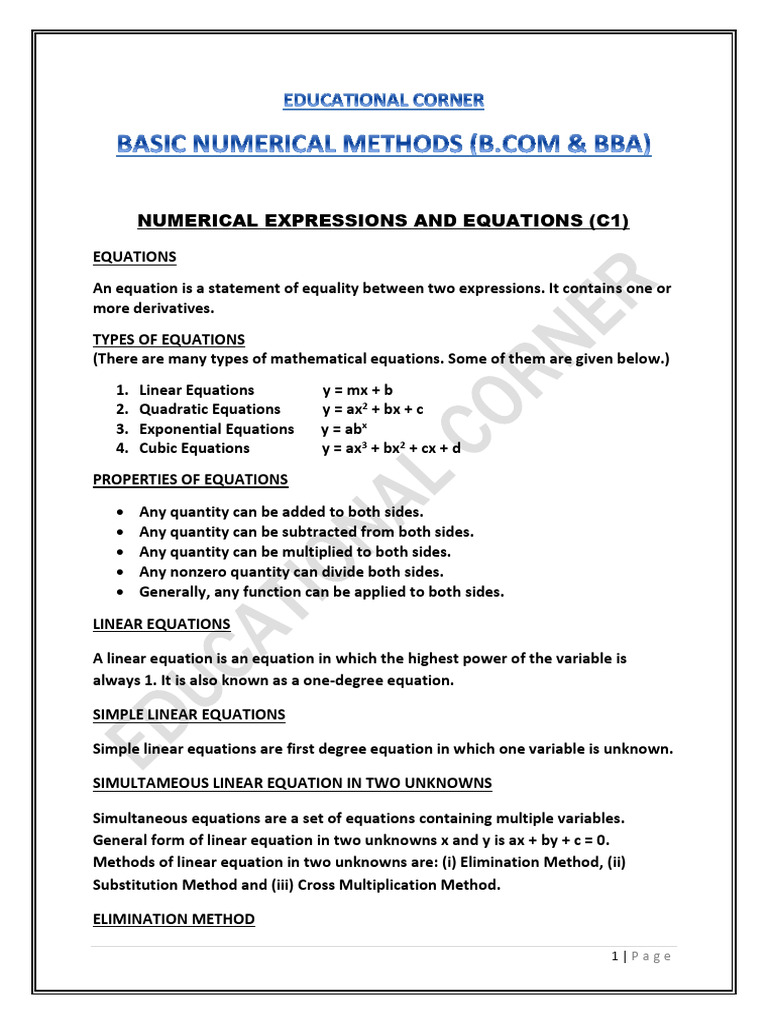 Basic Numerical Methods (Educational Corner) | PDF | Matrix (Mathematics) | Arithmetic Mean