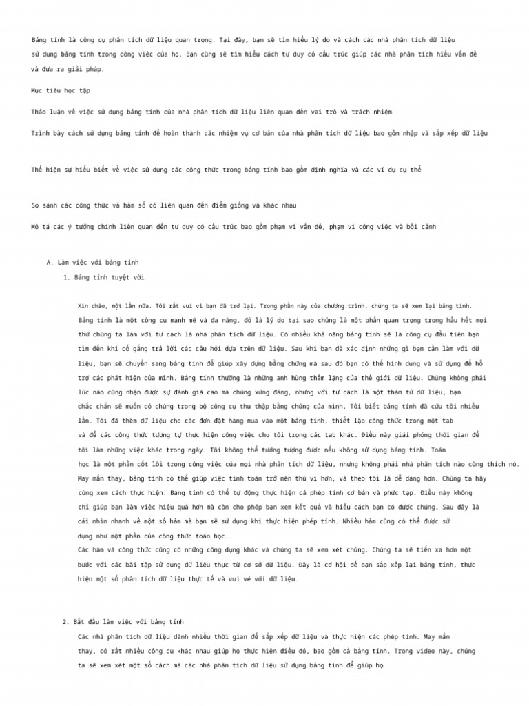 Module 3 Spreadsheets | PDF