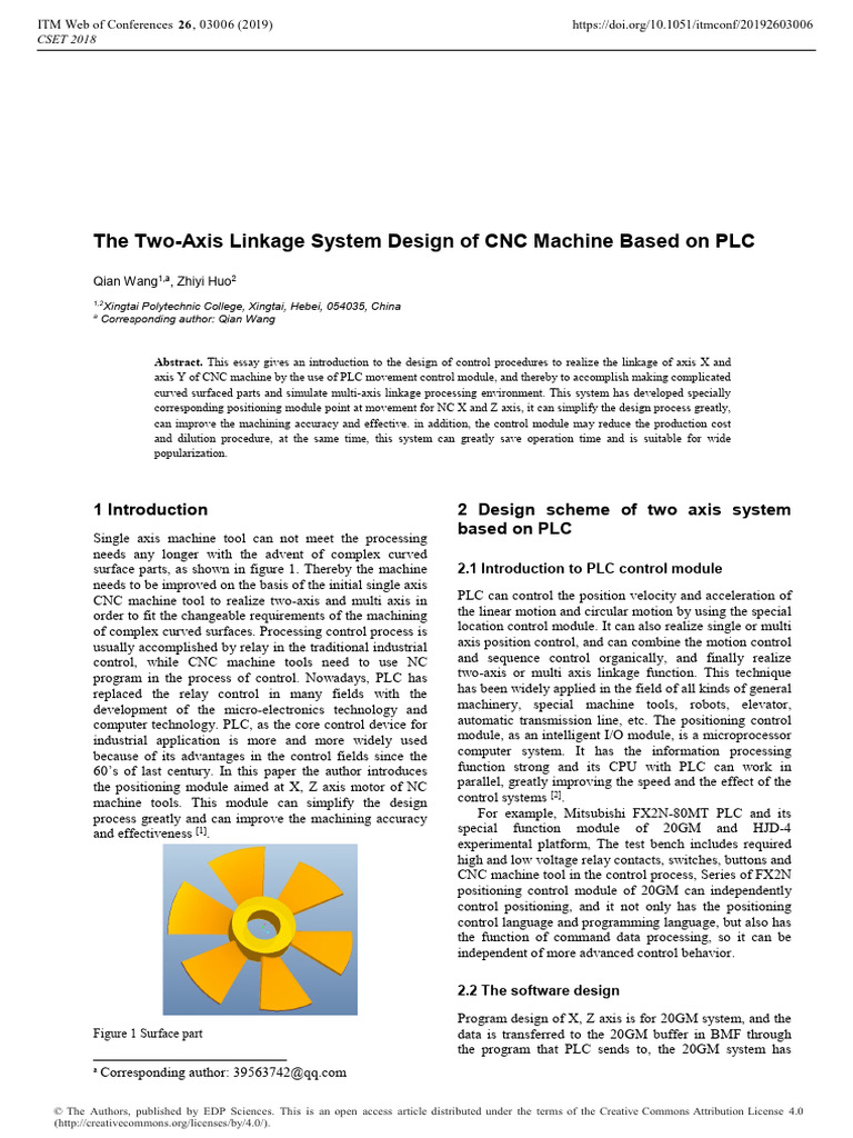 Two-Axis PLC Control for CNC Machines | PDF | Programmable Logic ...