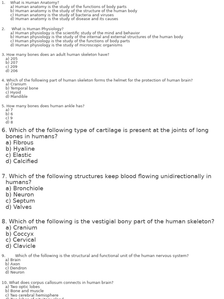 Cma Anm 2nd Test | PDF | Ear | Human Nose