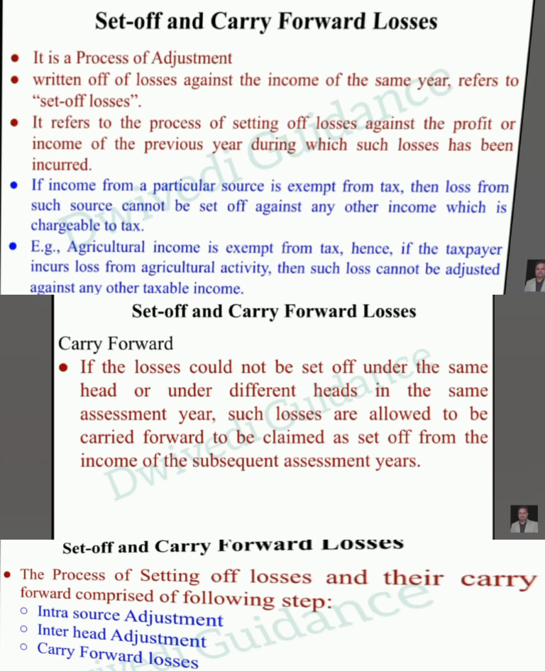 Set-off and Carry Forward Losses Explained | PDF | Income | Capital ...