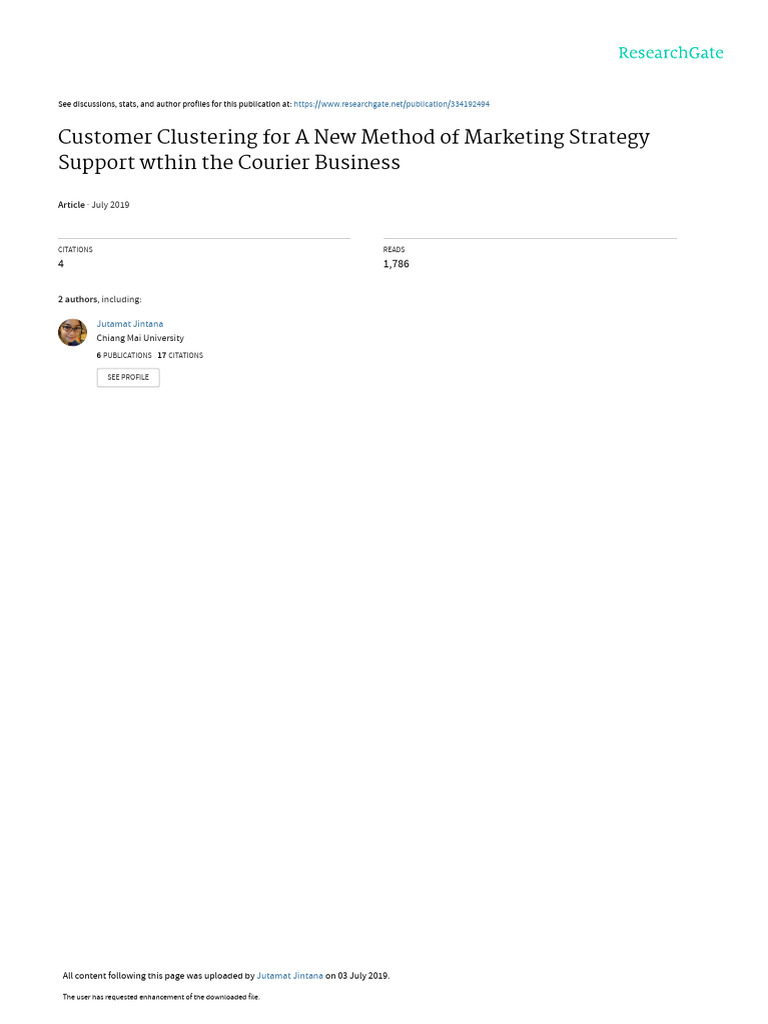 001 019moritakayukisensei5 | PDF | Cluster Analysis | Market Segmentation