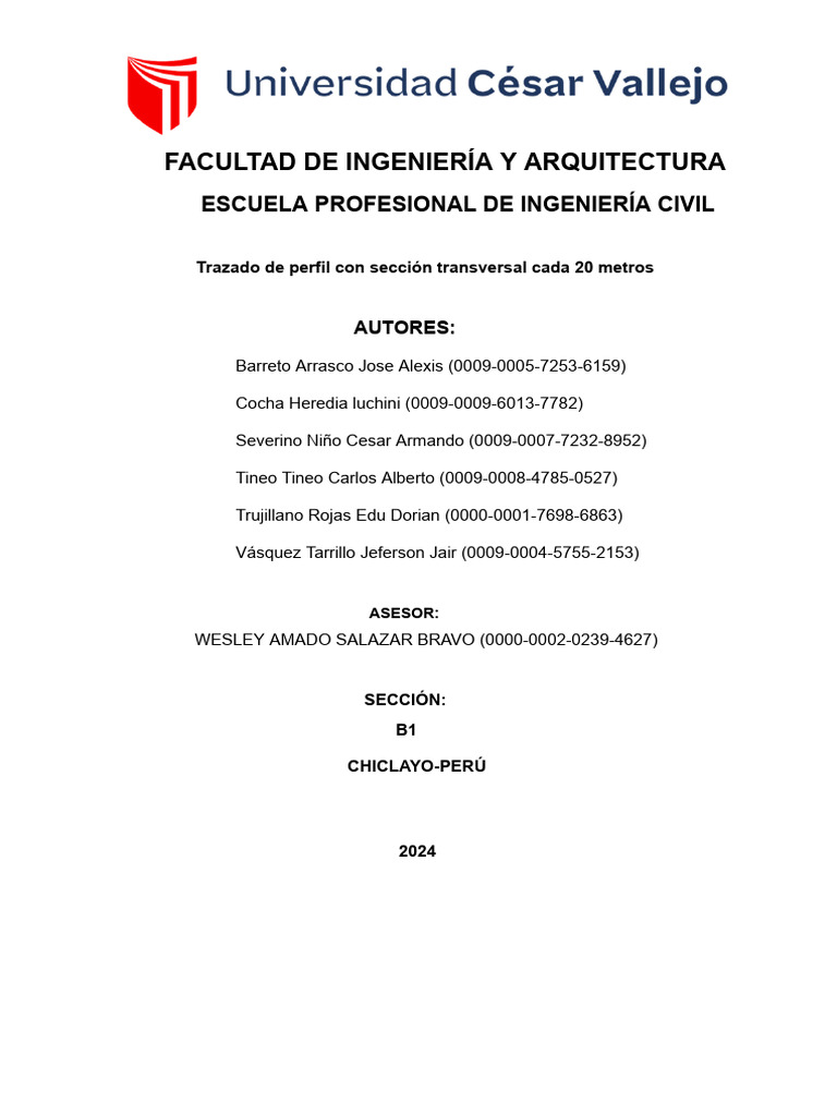 Informe Levantamiento | PDF | Topografía | Planificación