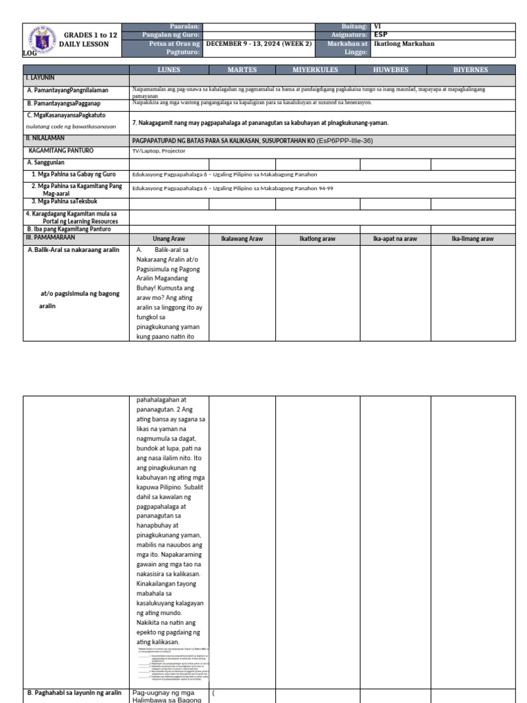DLL_ESP 6_Q3_W2 | PDF