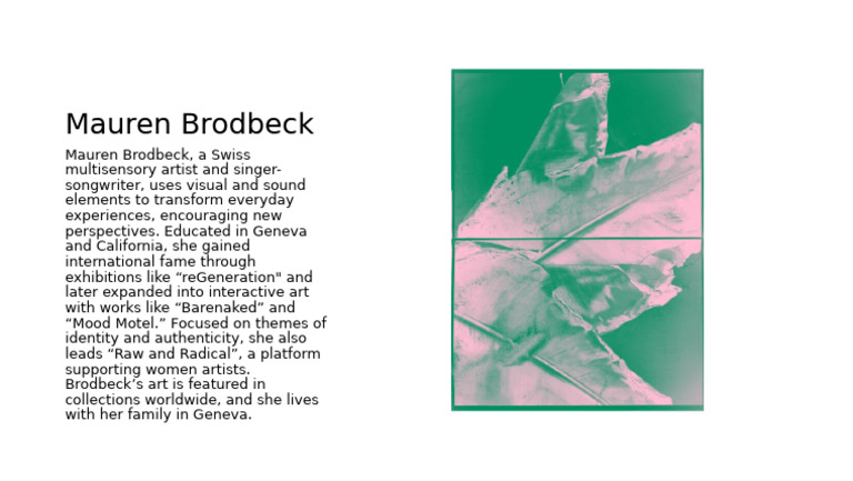 Mauren Brodbeck: Multisensory Artist | PDF