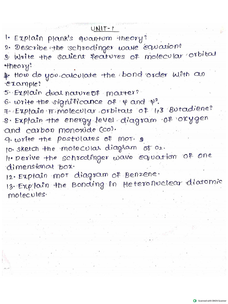 SA Q-(Chemistry) (2) | PDF