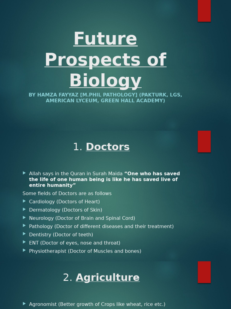 Future Prospects of Biology | PDF | Agriculture | Pathology