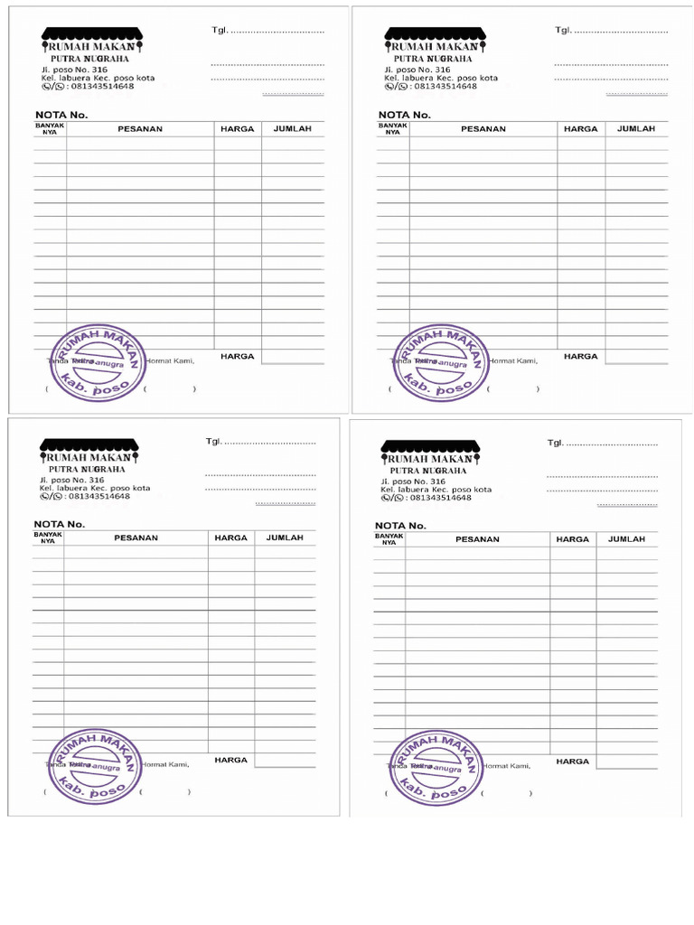 626691363-NOTA-MAKAN-POSO-1 | PDF