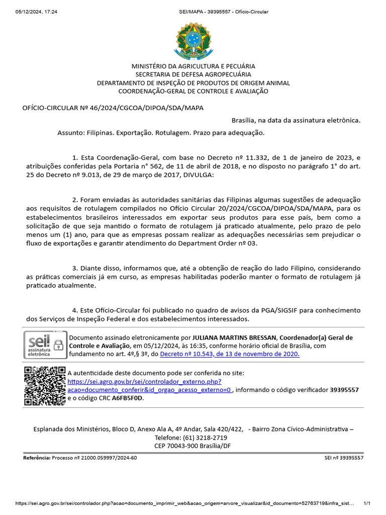 Rotulagem para Exportação às Filipinas | PDF