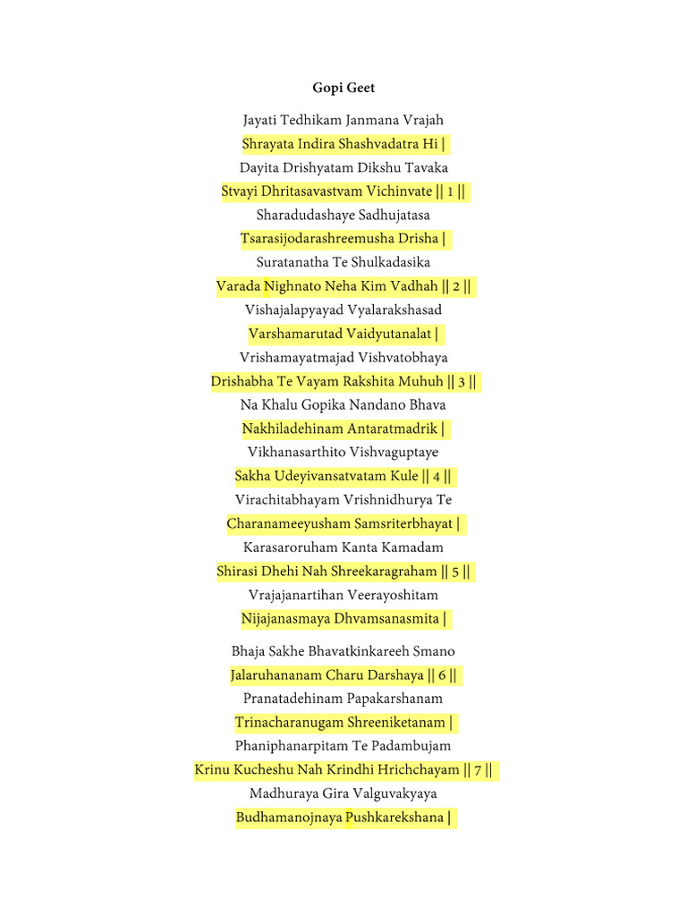 Gopi Geet English | PDF