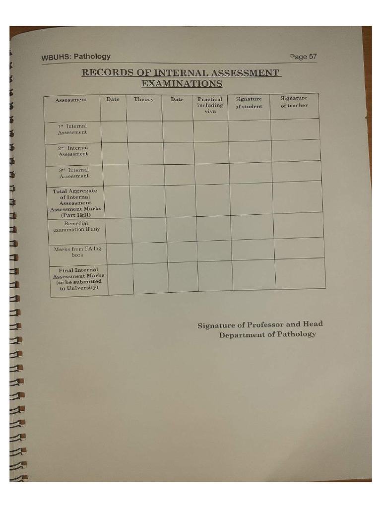 Log Book Specimen | PDF