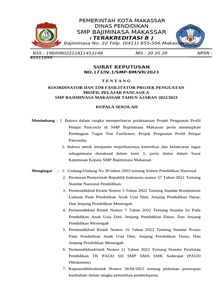 SK Tim P5 - WWW - Kherysuryawan.id | PDF