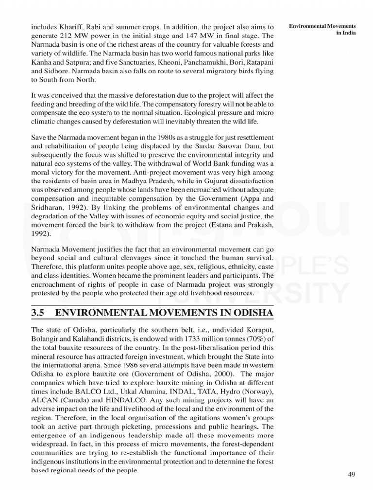 ODISHA Environment-Movement | PDF