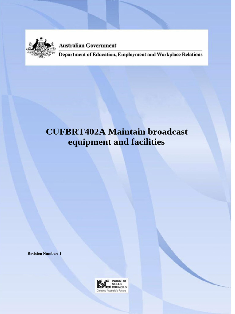 Maintain Broadcast Equipment Skills Pdf Data Compression