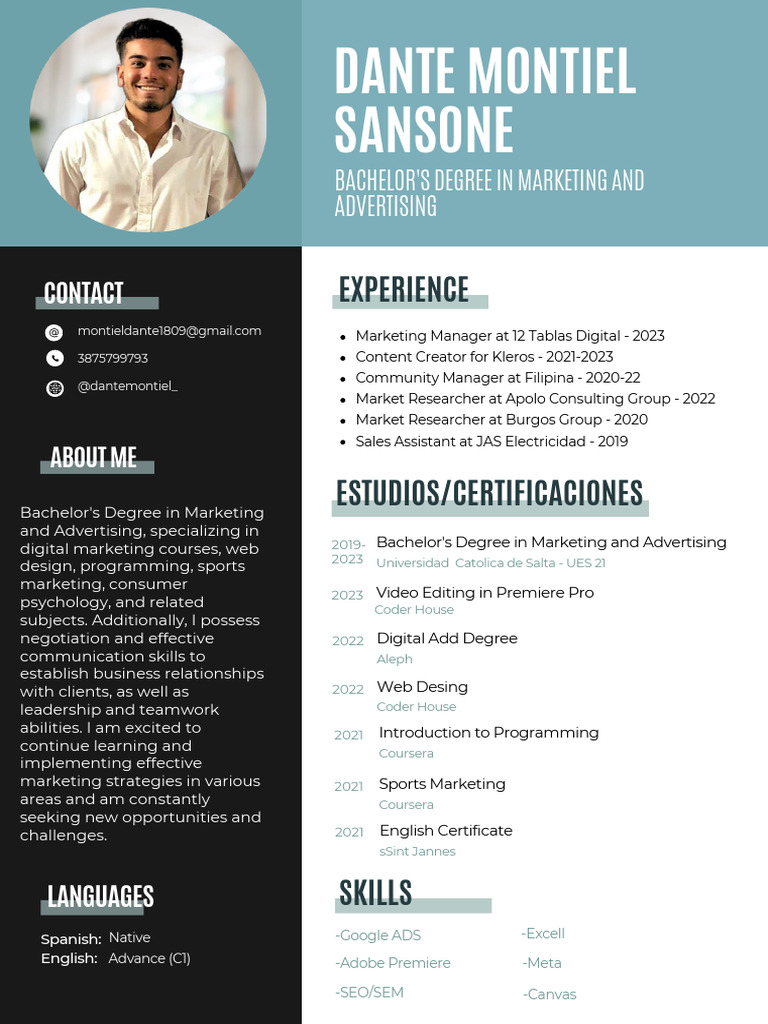 CV 24 Dante Montiel Eng | PDF