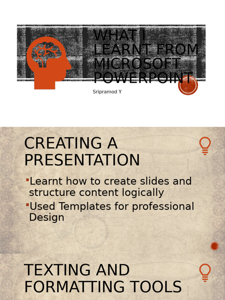 What I Learnt From Microsoft Powerpoint | PDF