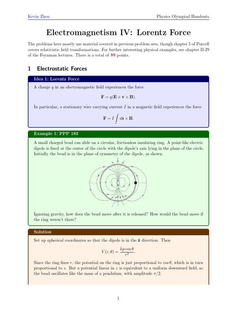 E4Sol | PDF | Force | Electron