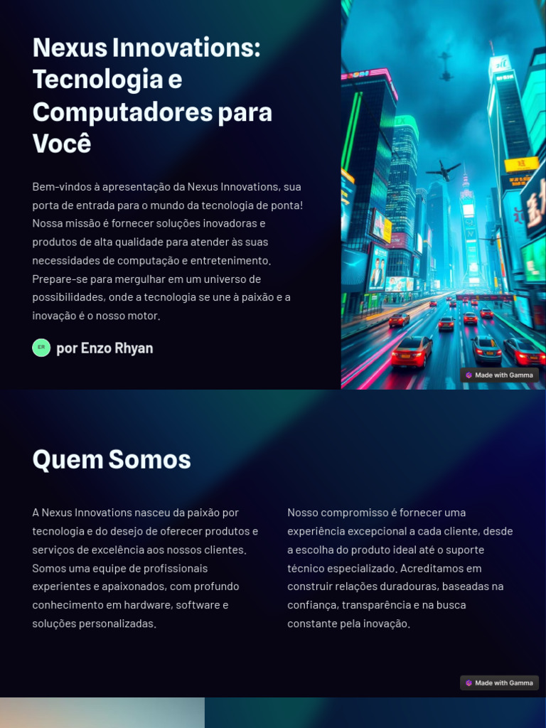 Nexus Innovations Tecnologia e Computadores para Voce | PDF | PCs (computadores) | Qualidade ...