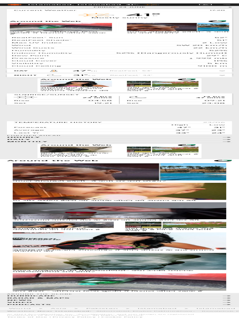 Islamabad, Islamabad, Pakistan Current Weather | PDF