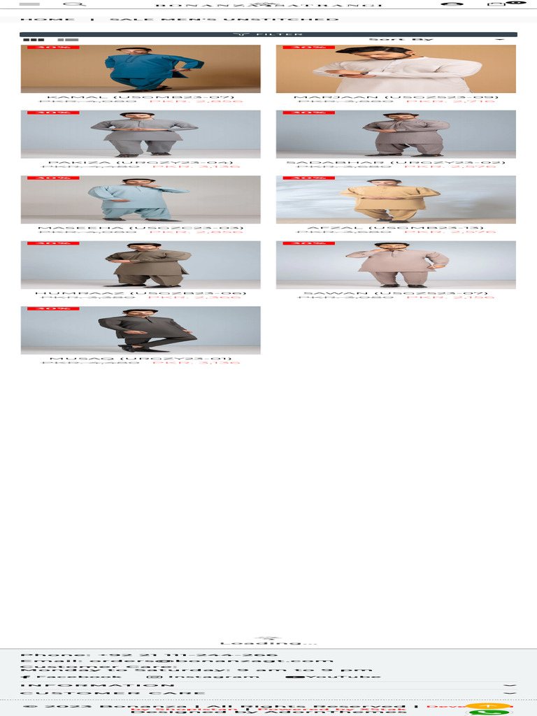 Buy Men's Clothes Online - Men's Sale On Clothes - Bonanza Satrangi PK ...