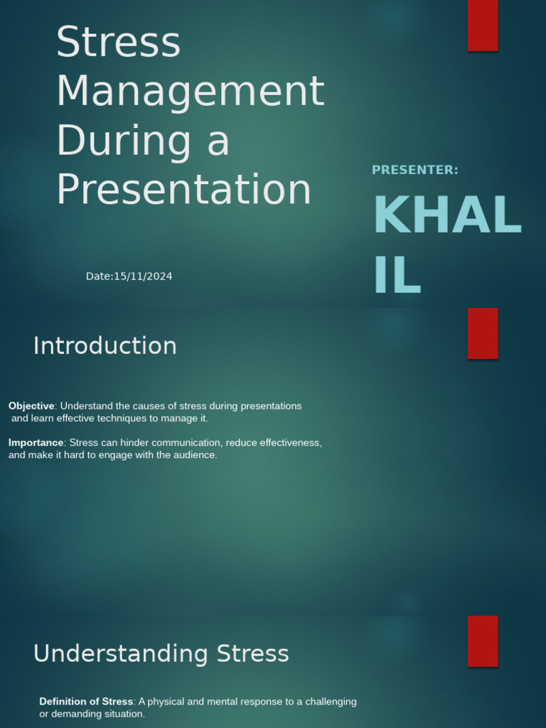 Stress Management During A Presentation | PDF | Stress (Biology) | Fear