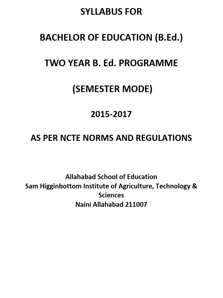 Bed | PDF | Curriculum | Pedagogy