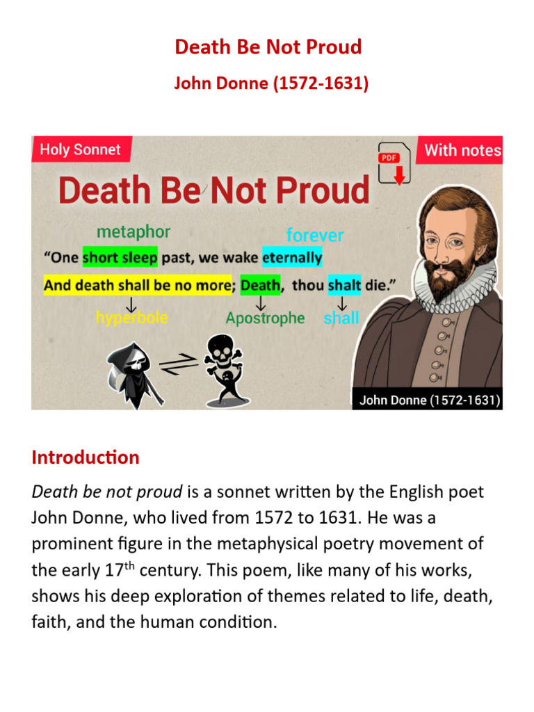 John Donne's Defiance of Death | PDF | Poetry | Sonnets
