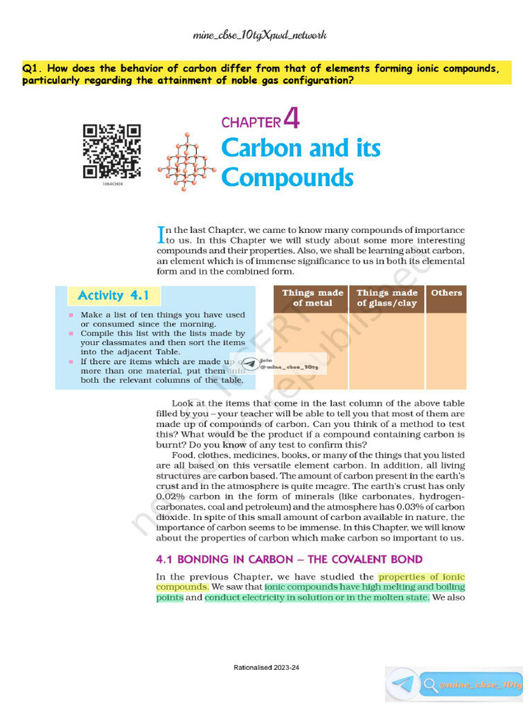 Chemistry NCERT Hack | PDF